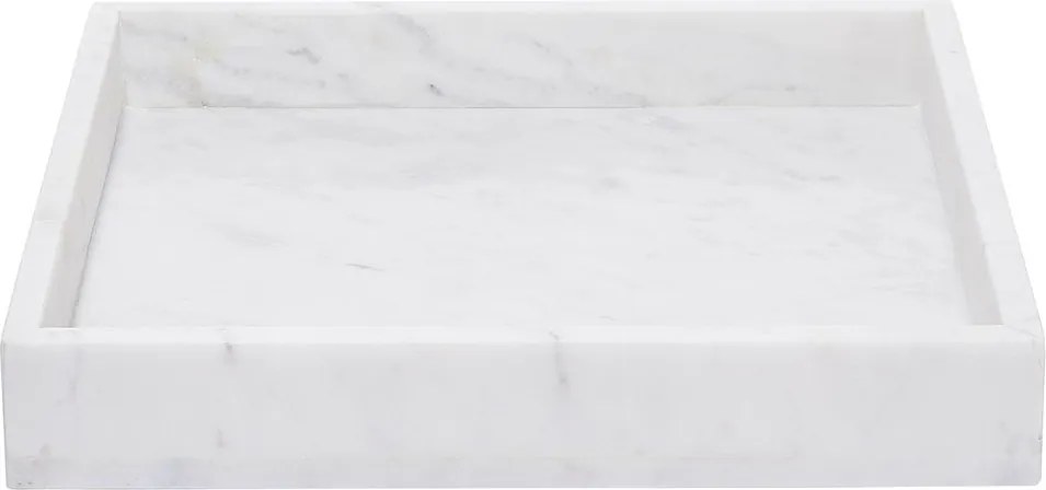 MARBLE Mramorový tác - bílá