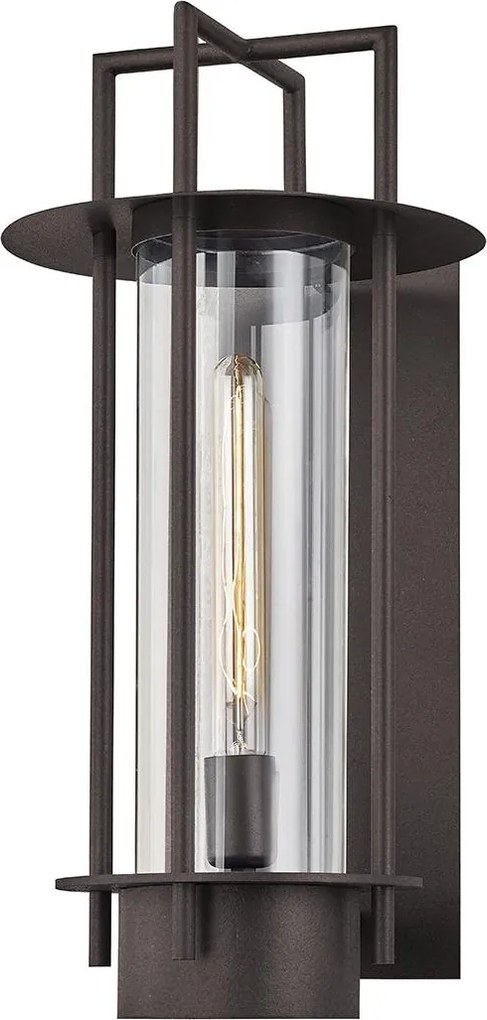 HVLG B6812-CE Venkovní nástěnné svítidlo CARROLL PARK kov/sklo bronz/čirá E27 1x13W - HUDSON VALLEY (Troy)
