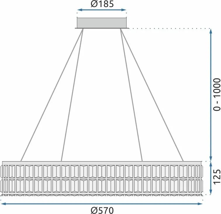 Závěsný LED lustr APP1568-CP zlatý