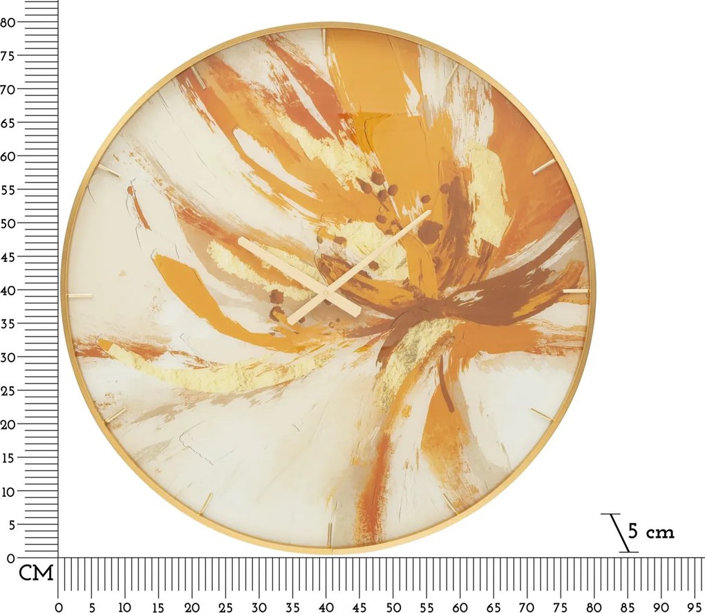 Nástěnné hodiny Glass Toply 80 cm vícebarevné/zlaté