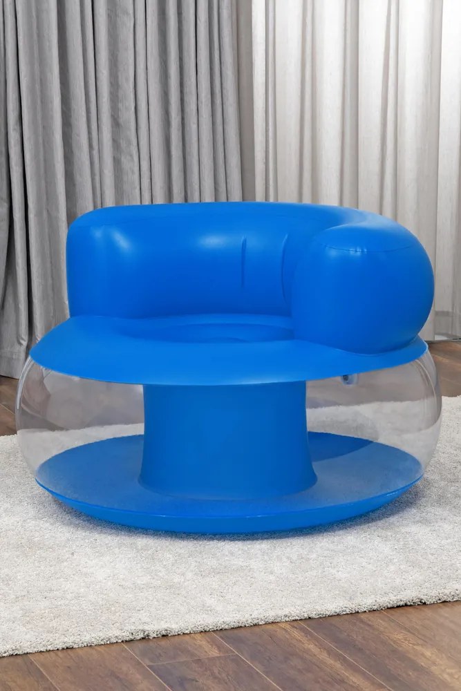 Bestway Nafukovací křeslo modré 112 x 112 x 70 cm 75138