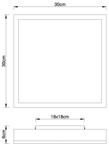 Globo 416080AD1 - LED Stropní svítidlo DORO LED/12W/230V 3000K 30x30 cm