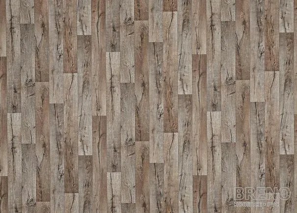 Breno PVC MAXIMA PLUS Hunter Oak S39 – tmavé dřevo, šíře 400 cm
