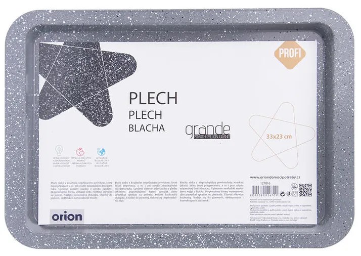 Plech na pečení s nepřilnavým povrchem GRANDE 33 x 23 cm