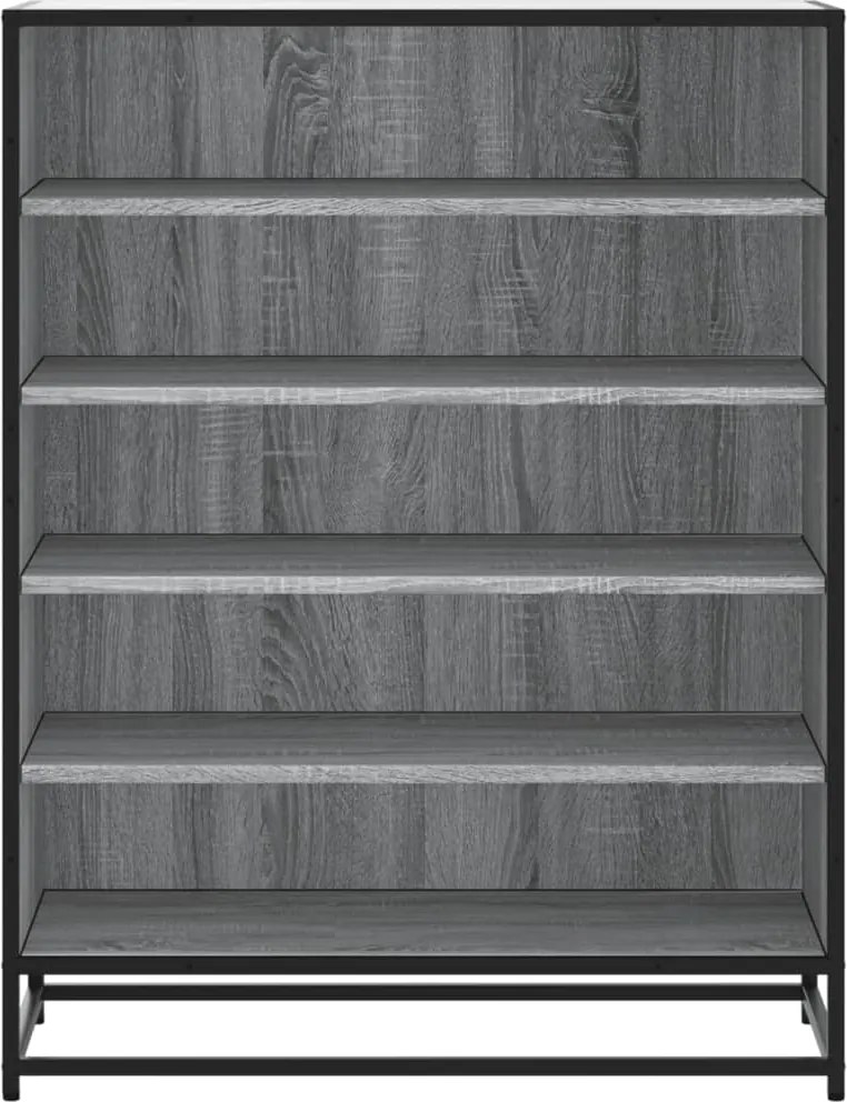 Botník šedý sonoma 75 x 38 x 97,5 cm kompozitní dřevo a kov 3300873