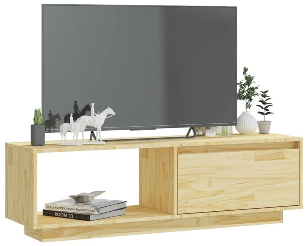 TV stolek 110 x 30 x 33,5 cm masivní borové dřevo - Default Title