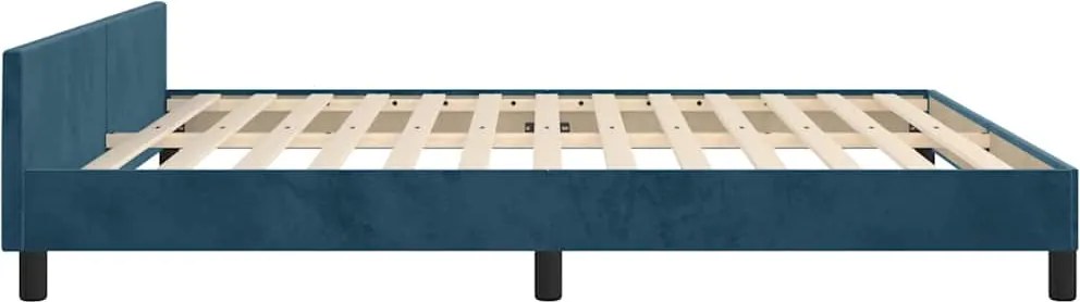 Rám postele s čelem tmavě modrý 180x200 cm samet 3125651