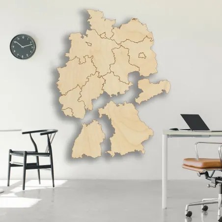 Dřevěná nástěnná mapa Německo - 16 dílků | SENTOP M004