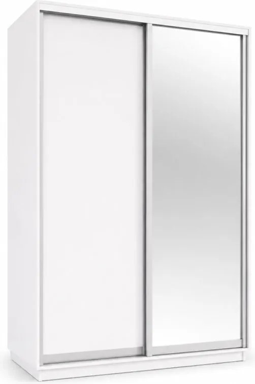 Skříně s posuvnými dveřmi 1500x2400x600 1LTD 1 Zrcadlo Nymphea Alba, profil stříbrný