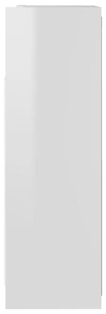Petromila Zrcadlová skříňka bílá vysoký lesk 62,5x20,5x64 cm dřevotříska
