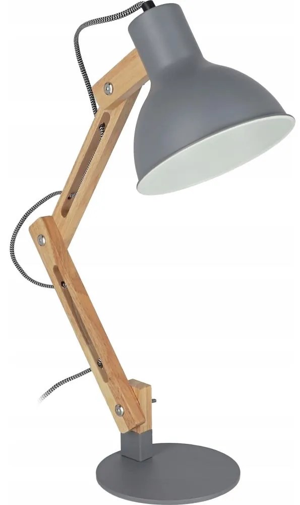 Stolní lampa 1xE27/40W/230V šedá