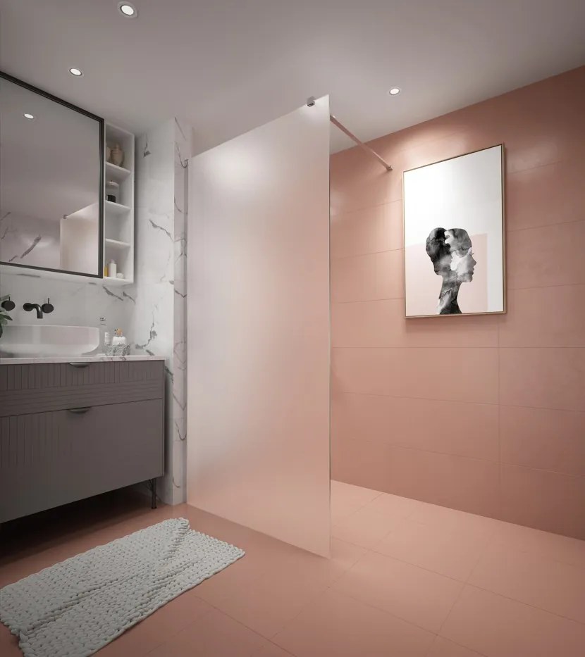 Erga Paris, sprchová zástěna Walk-In 80x200 cm, 8mm sklo námraza, chromový profil, ERG-V02-PARIS-080x200-FR-CR