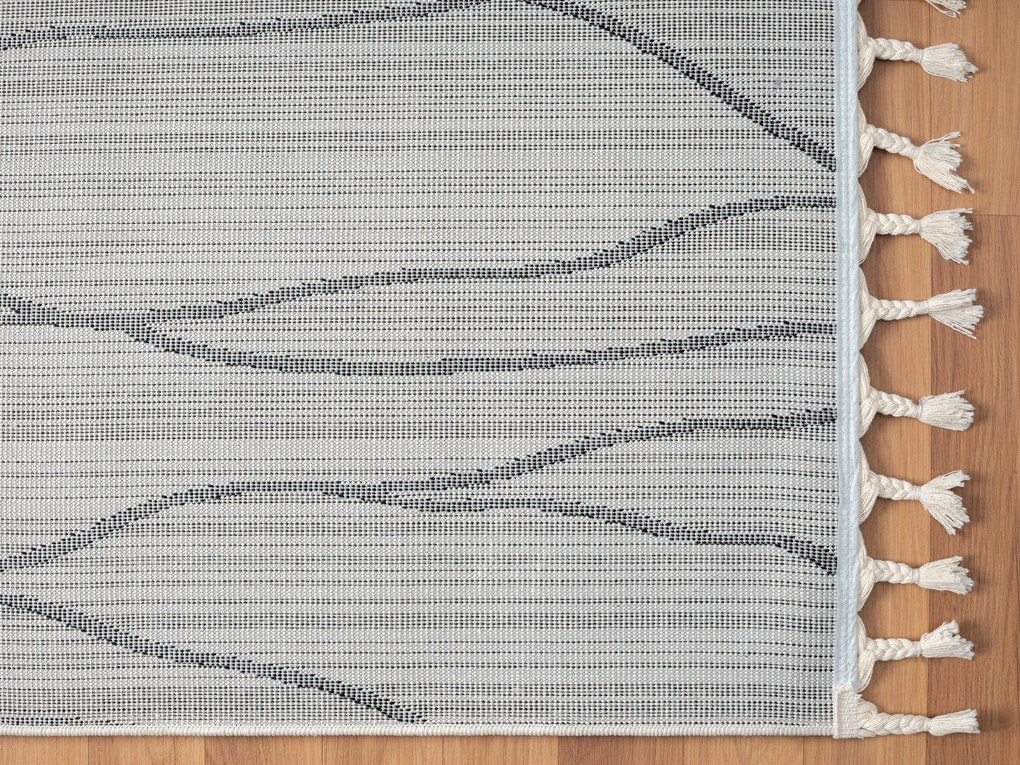 My Flair, Běhoun Moroccan Serenity CA40082 weiß, 80x250, černobílá, ložnice