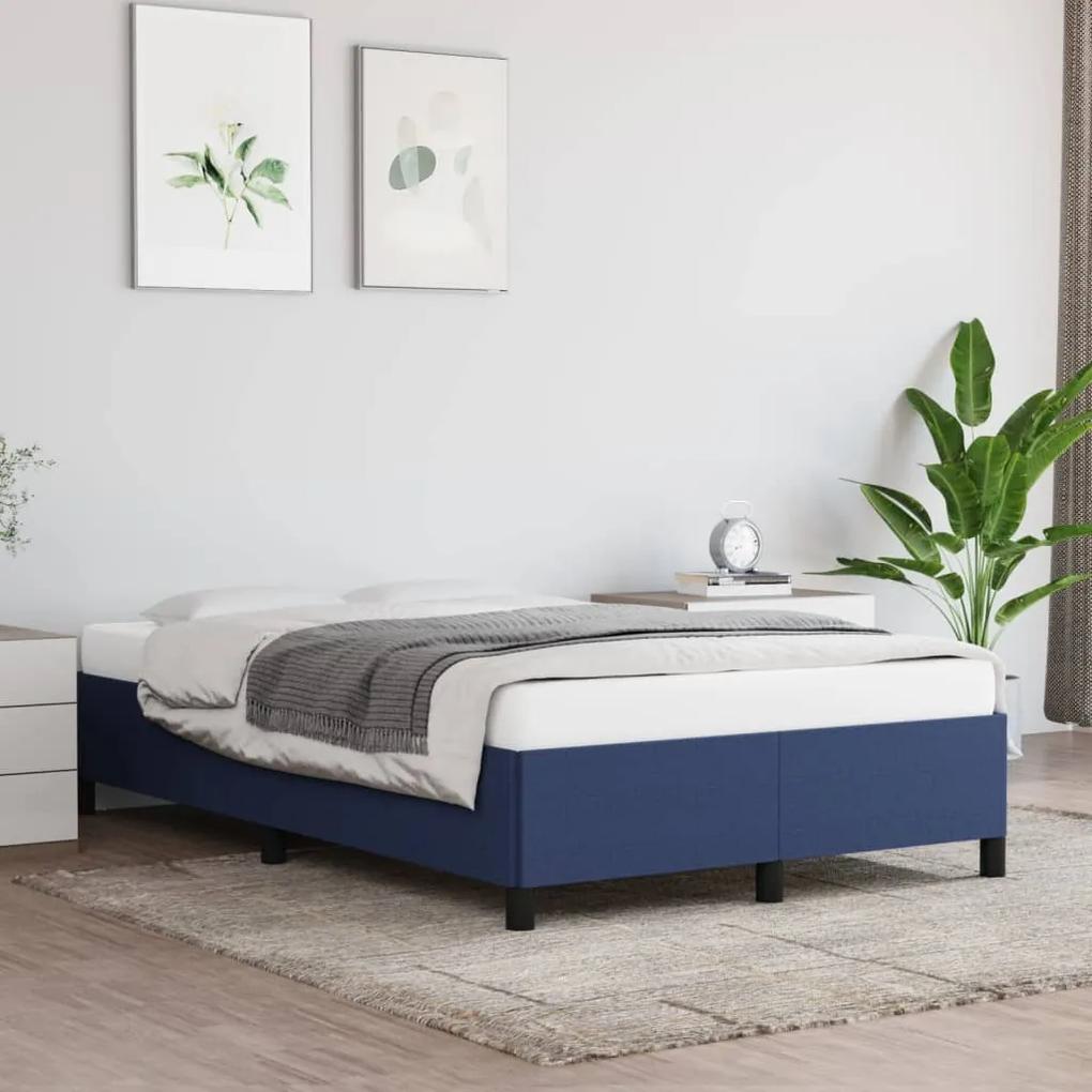 Rám postele modrá 120x200 cm textil,  347056