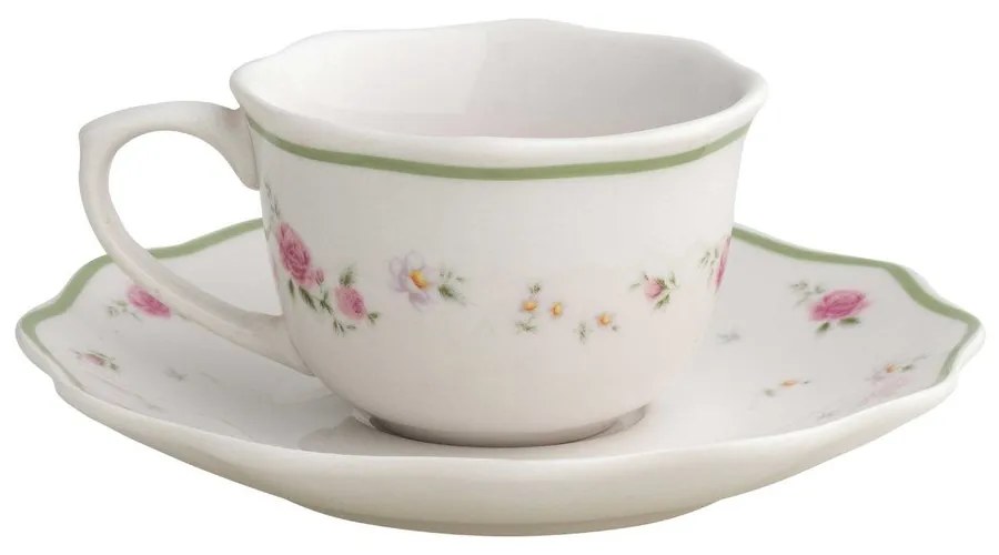 Bílé porcelánové šálky v sadě 2 ks na espresso 90 ml Nonna Rosa – Brandani