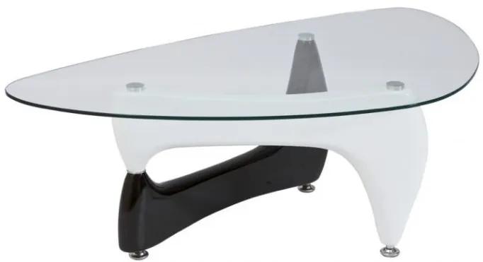 Konferenční stolek OMEGA - černá/bílá - SLEVA