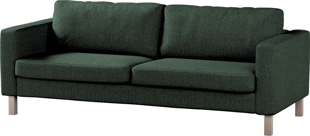 Potah na pohovku IKEA Karlstad, 3-místná, rozkládací barva zelená látka pletený vzor