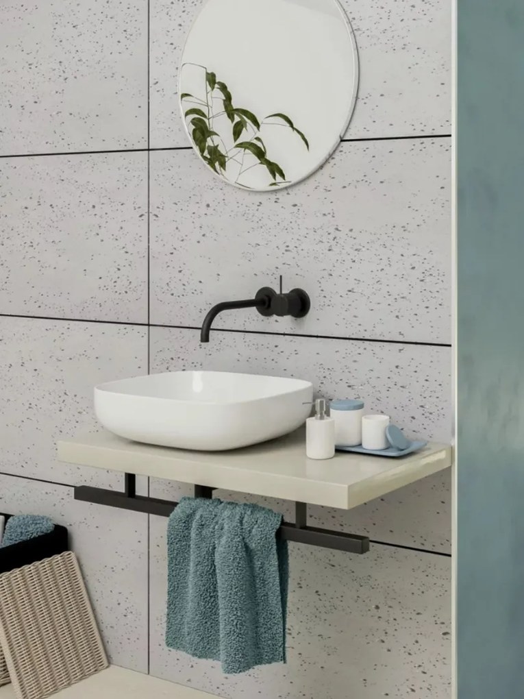 UPTrend Čtvercové keramické umyvadlo na desku HERMOSA SQUARE TR41288, bílá lesk