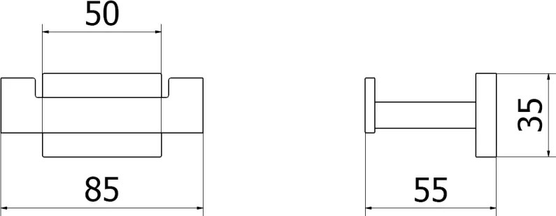 Mexen příslušenství, Arno držák na ručníky, 2-háček, bílá, 7020735-20