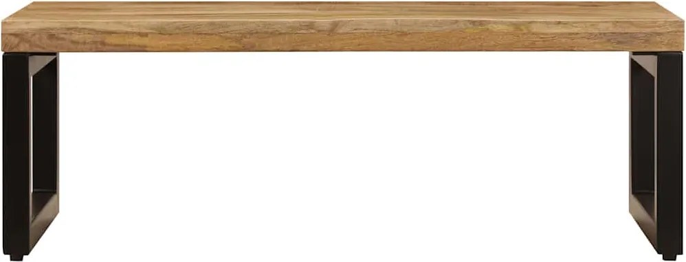 Konferenční stolek 100 x 50 x 35 cm masivní mangovník a ocel 247337