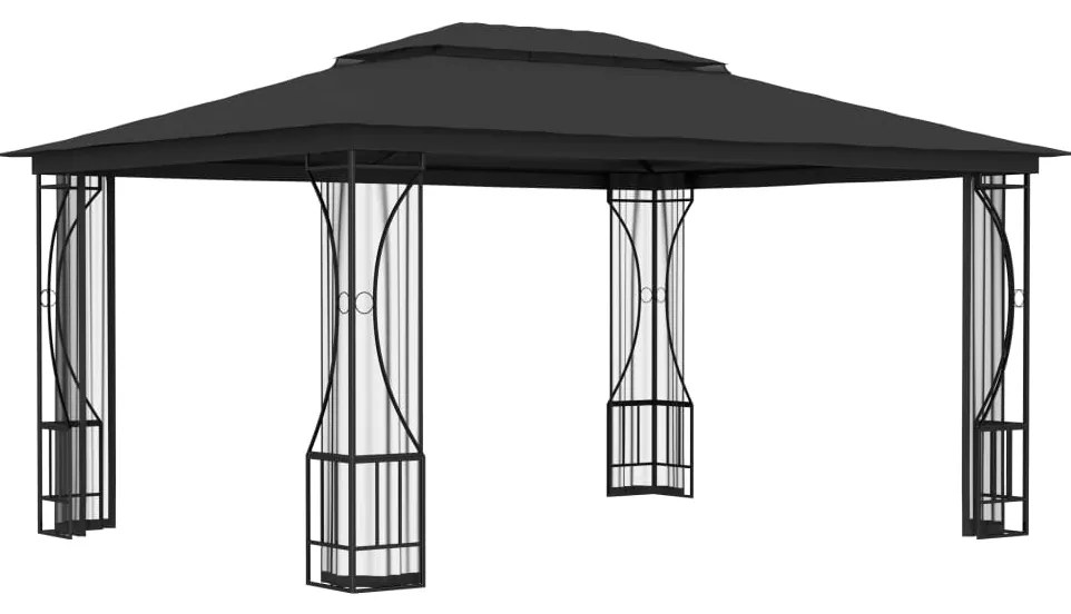 vidaXL Marketos Altán se síťovinou 300 x 400 x 265 cm antracitový
