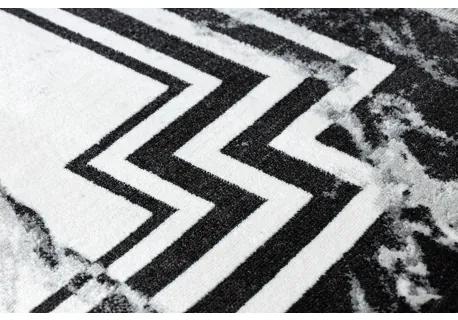 Moderní koberec TULS strukturální, střapce 51210 Mramor antracit velikost 240x330 cm | krásné koberce cz