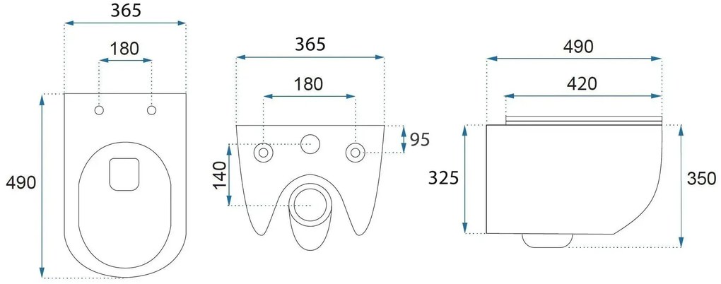 Závěsná WC mísa se SoftClose sedátkem REA Mini Carlo Tornado NFQ, bílá/zlatá