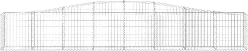 Klenutý gabionový koš 400 x 30 x 60/80 cm pozinkované železo 153403
