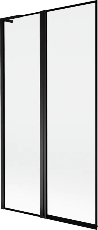 Mexen Mist L, 2-křídlová vanová zástěna, levá 100 x 150 cm, černý rám, černá - 8A9L-100-011-70-70-L