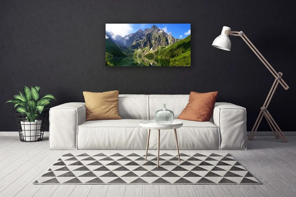 Obraz na plátně Tatry Hory Mořské Oko Les 120x60 cm