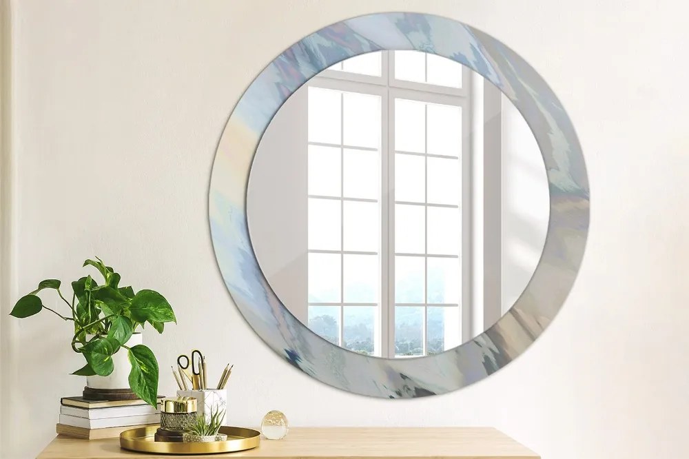 Kulaté dekorativní zrcadlo Holografická textura fi 70 cm