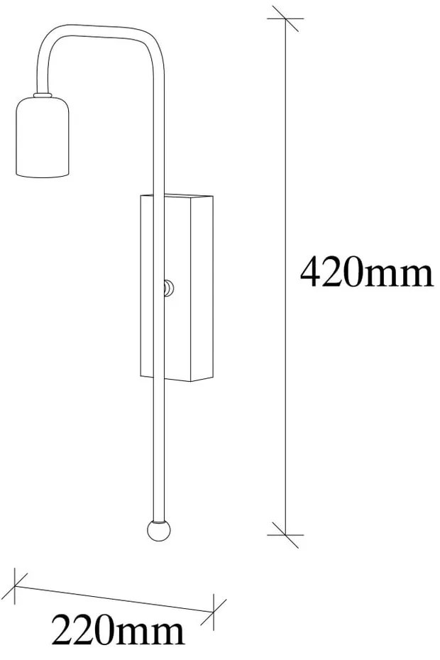 Černé kovové nástěnné svítidlo Opviq lights Irene