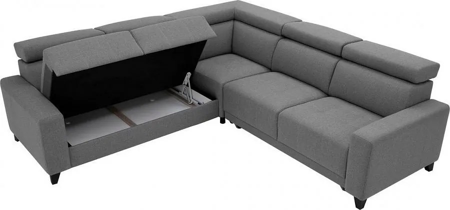 Casarredo - Komfort nábytek Rohová sedací souprava BRIANA rozkládací s úložným prostorem, pravá, látky A1 | potah: gemma 06,barva: N9 wenge