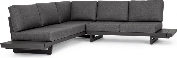 BIZZOTTO Zahradní rohová pohovka INFINITY antracit 253 cm 0663431