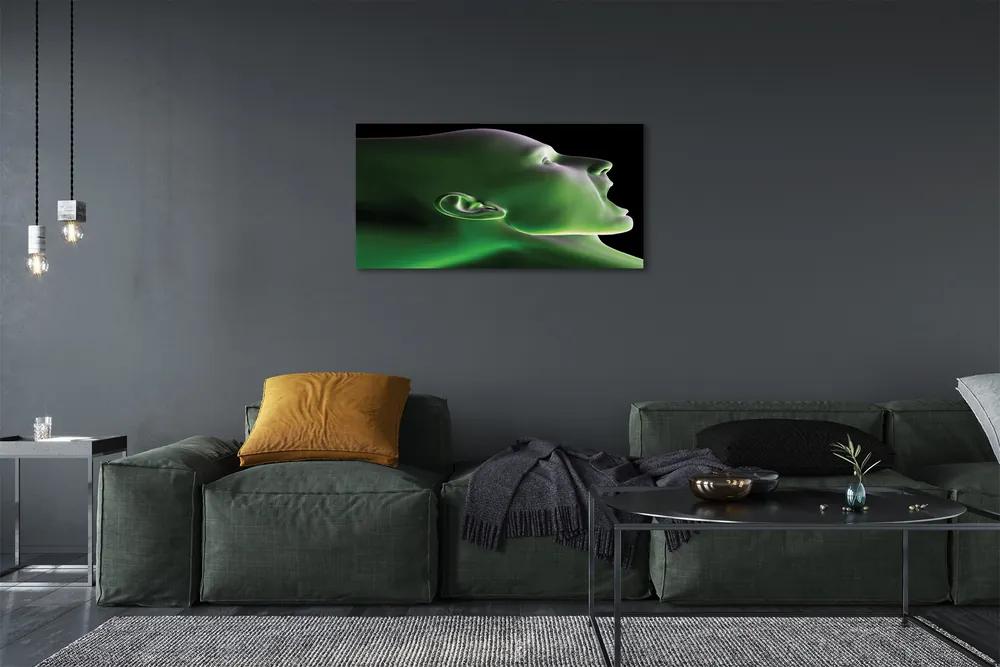 Obrazy na plátně V čele muž zelenou 140x70 cm