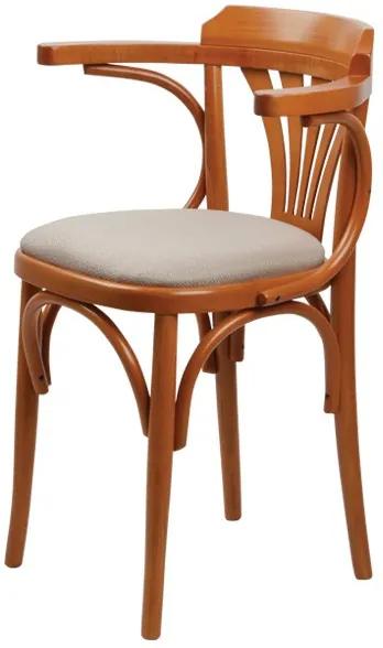 Bradop Židle buková BOŽENKA Z163 OT-ořech tmavý 537-OLYMP tyrkysová