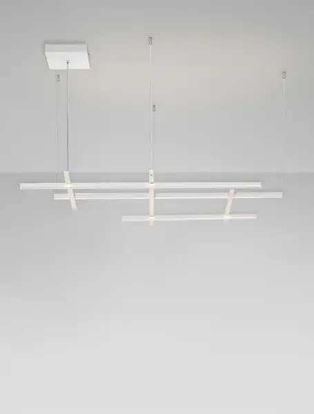 LED stmívatelný bílý designový lustr Pace
