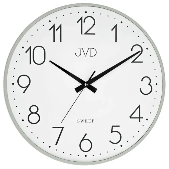 JVD Zelené nástěnné kovové netikající tiché hodiny JVD HK4129.2