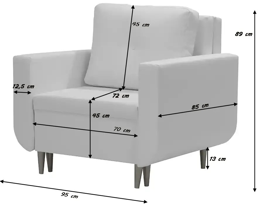 Křeslo ROT s funkcí spaní Šedá