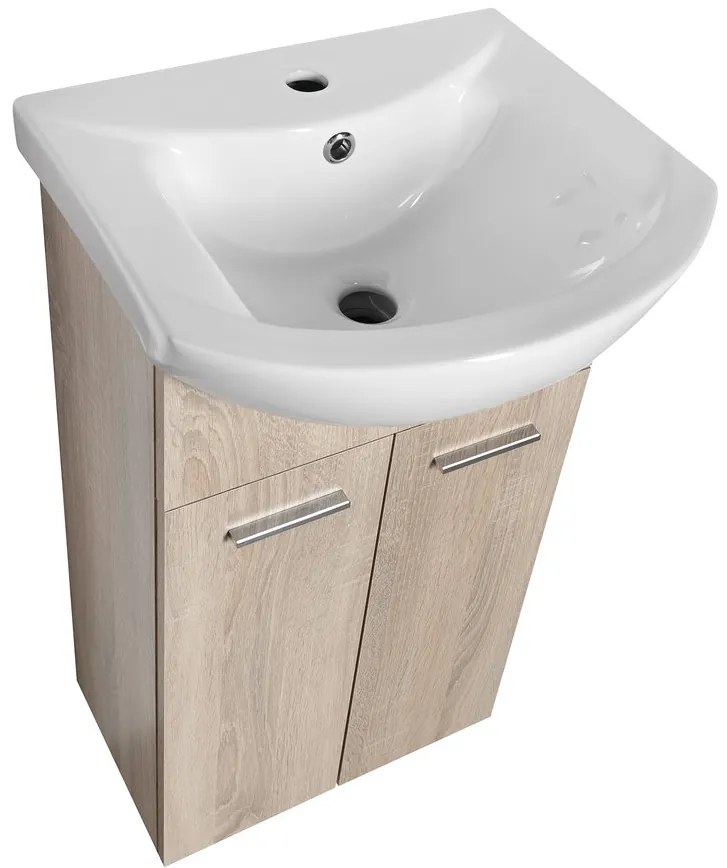 Aqualine ZOJA umyvadlová skříňka 42 x 74 x 25 cm dub platin 51144