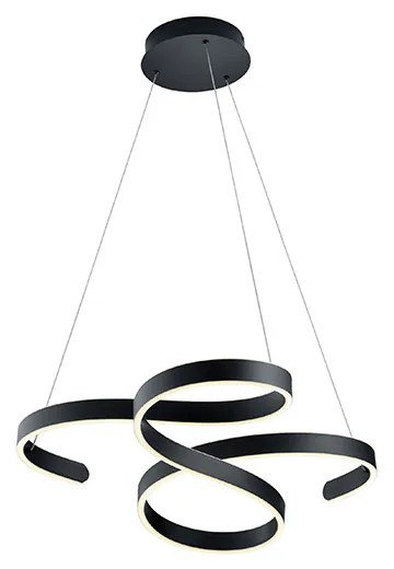 Designová závěsná lampa šedá včetně LED 3stupňové stmívatelné - Frank