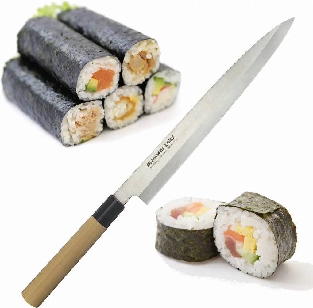Bunmei Japonský ostrý Nůž Yanagi Sashimi na filetování sushi 27 cm