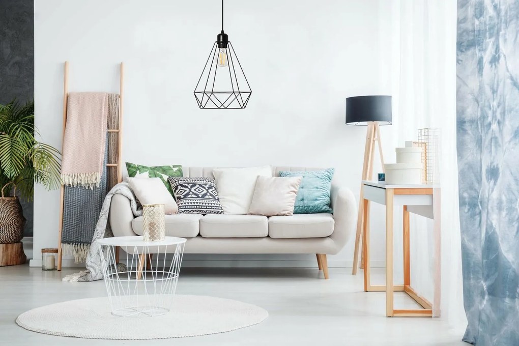 Toolight - Stropní lampa Reno 1xE27 180986, černá, OSW-00011