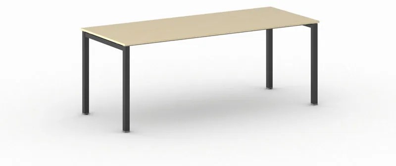 Stůl Square s černou podnoží 2000 x 800 x 750 mm, buk