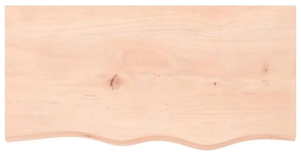 Petromila Nástěnná police 80x40x(2-6) cm neošetřené masivní dubové dřevo