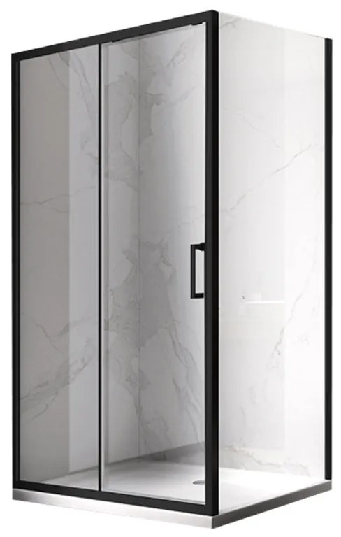 BPS-koupelny Obdélníkový sprchový kout HYD-OK103 120x80 černá/transparent