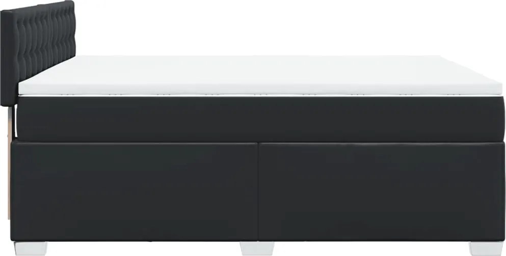 Box spring postel s matrací černá 140 x 190 cm umělá kůže 3286120