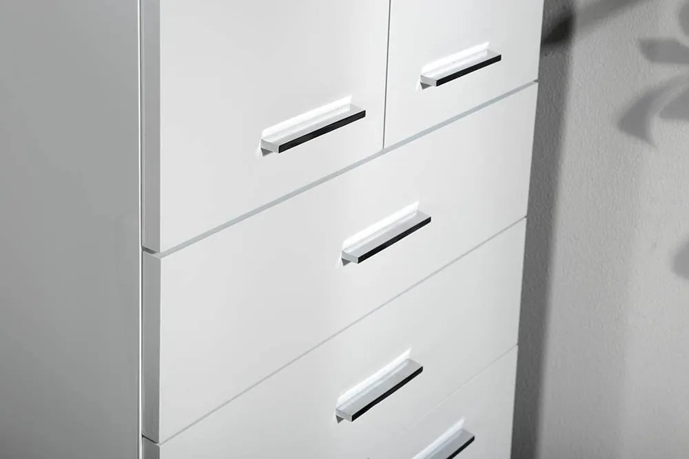Aqualine Aqualine, ZOJA/KERAMIA FRESH skříňka vysoká 50x184x29cm, bílá, zásuvky, 51291