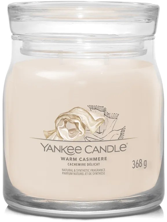 Yankee Candle – Signature svíčka Warm Cashmere (Hřejivý kašmír) Velikost: střední 368 g