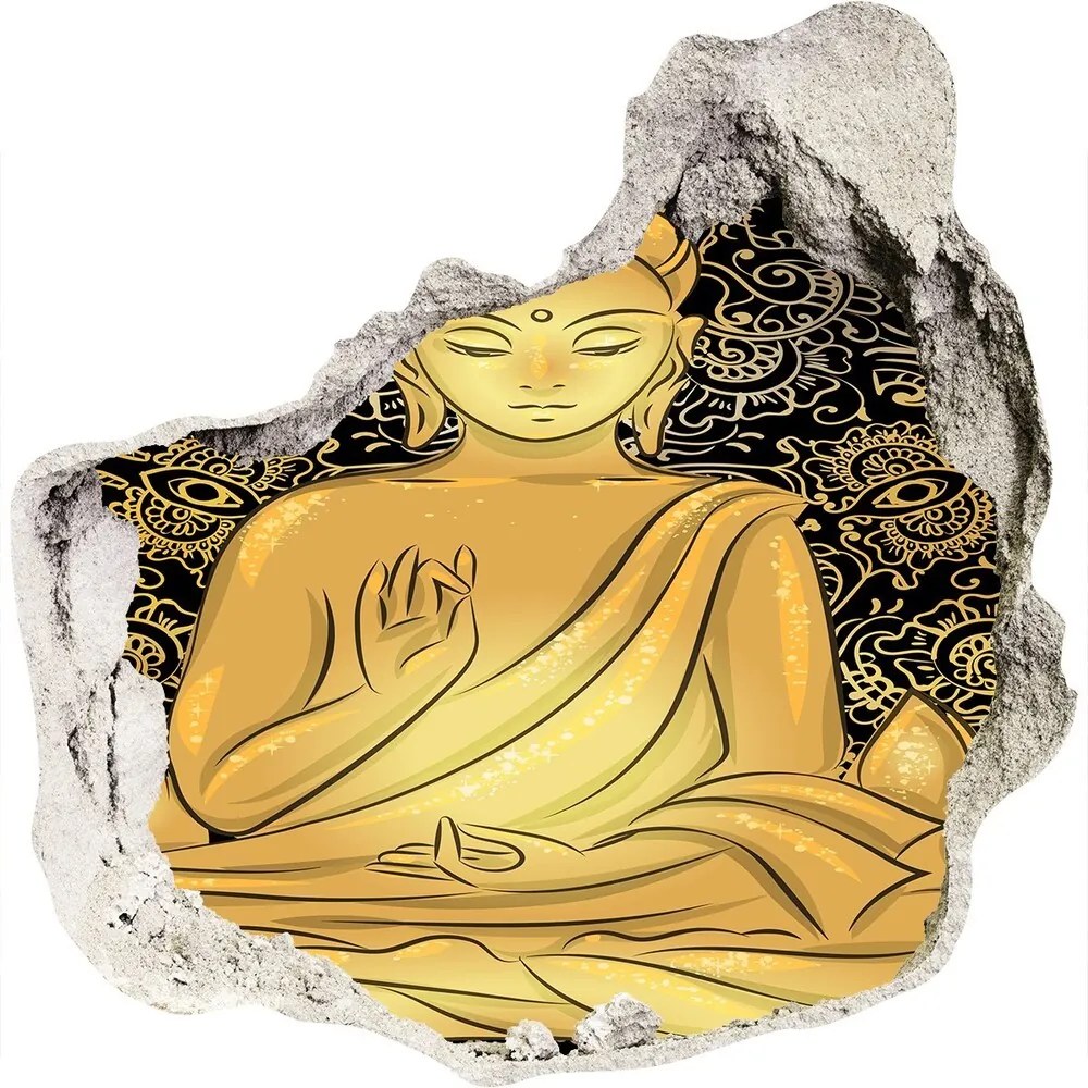 Wallmuralia Díra 3D foto tapeta nálepka Sedící budha 75x75 cm